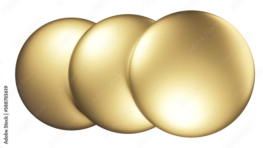 abstract 3d golden sphere isolated element, circle, product ...