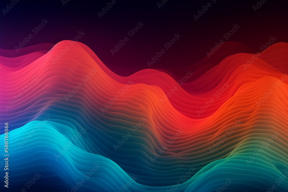 Abstract background with a waves effect in vibrant purple and blue ...