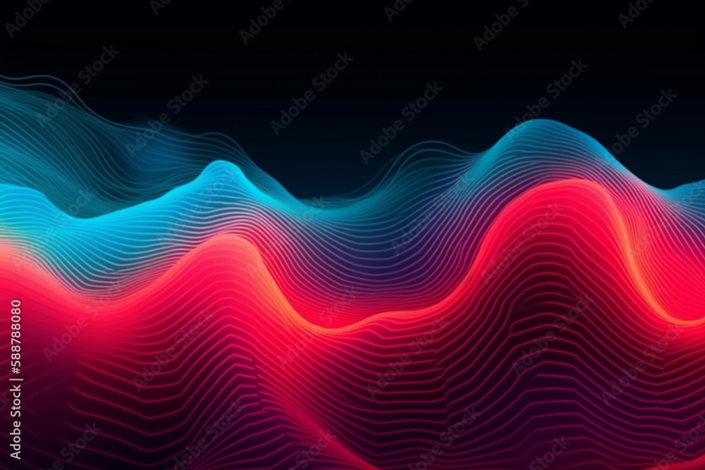 Abstract background with a waves effect in vibrant purple and blue ...