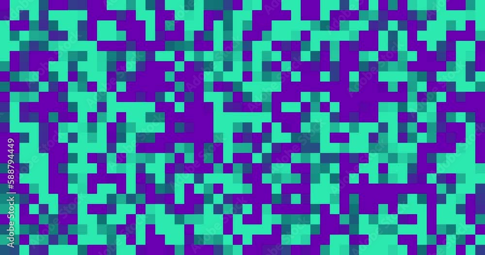 Vidéo Stock Animated multicolored pixel background. 4K resolution ...