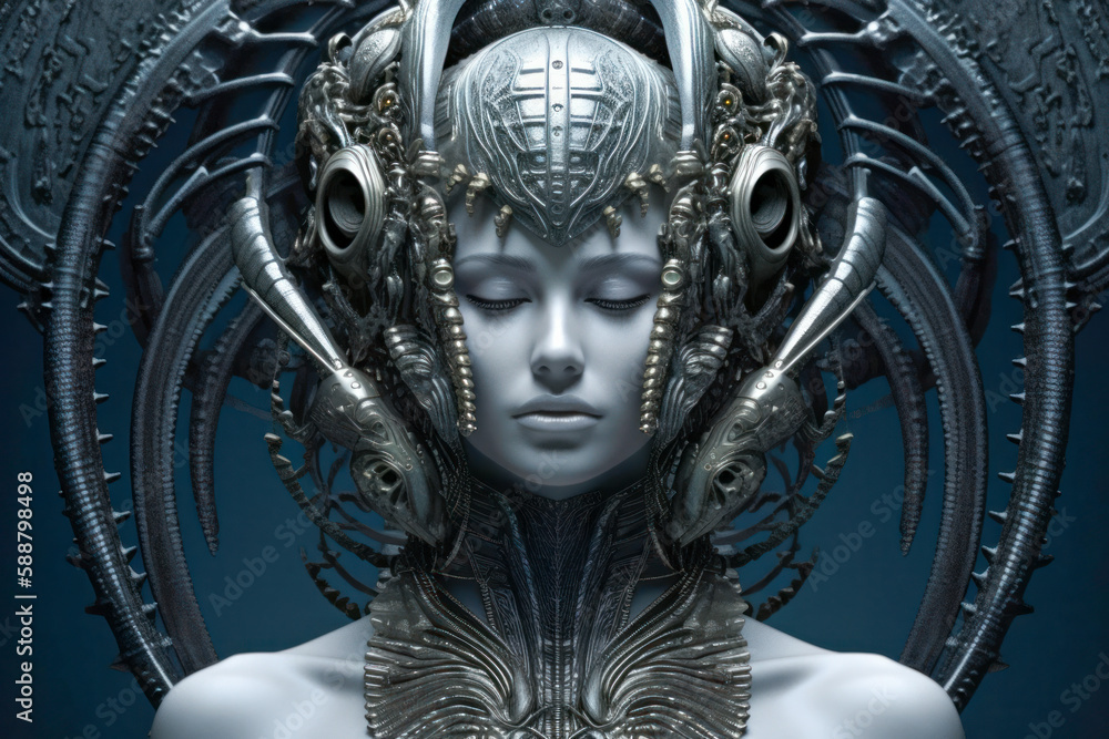 Scorpio zodiac sign as a beautiful fashion sci-fi cyborg girl ...