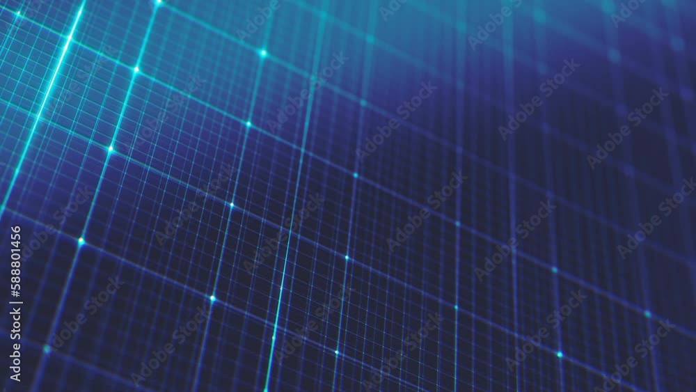 Abstract Technology Grid Background/ 4k animation of an abstract ...