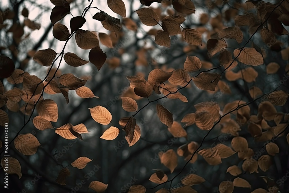 Ilustrace „Leaves on the trees rustled in the wind, creating a soothing ...