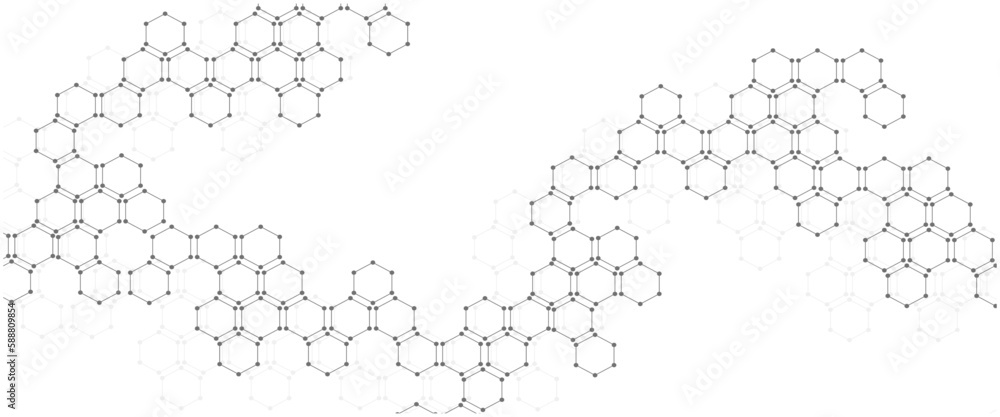 Poster Polygon structure network technology connect lines background ...