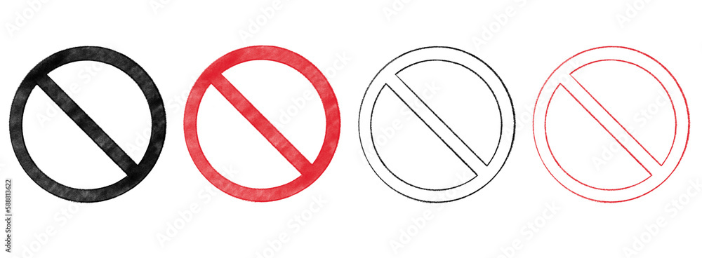 Banned icon not allowed stop no entry sign prohibited slash mark vector ...