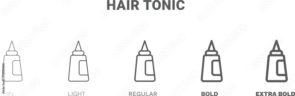 hair tonic icon. Thin, regular, bold and more style hair tonic icon ...