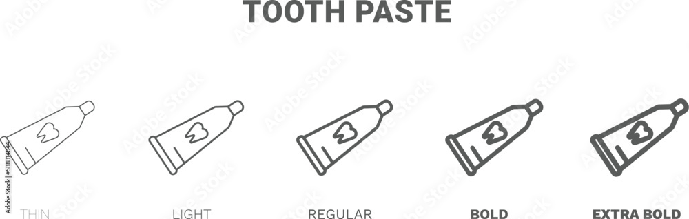 tooth paste icon. Thin, regular, bold and more style tooth paste icon ...