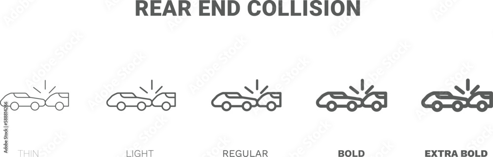 rear end collision icon. Thin, regular, bold and more rear end collision icon from Insurance and ...