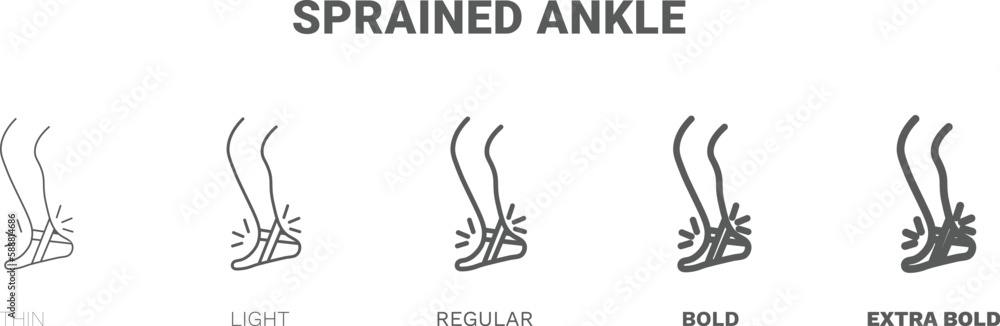 sprained ankle icon. Thin, regular, bold and more sprained ankle icon ...