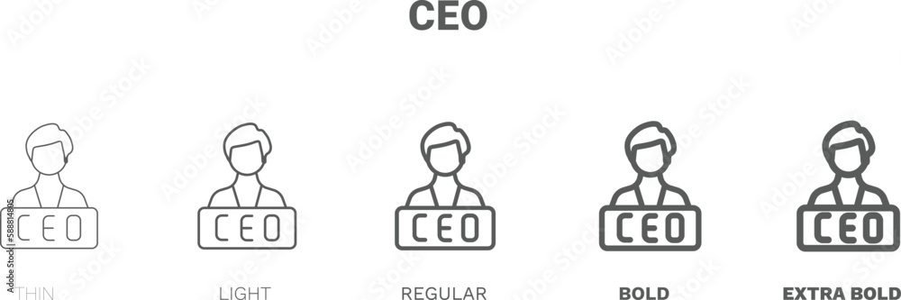 ceo icon. Thin, regular, bold and more style ceo icon from startup and ...