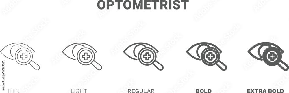 optometrist icon. Thin, regular, bold and more style optometrist icon ...