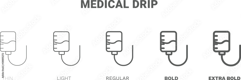 medical drip icon. Thin, regular, bold and more style medical drip icon ...