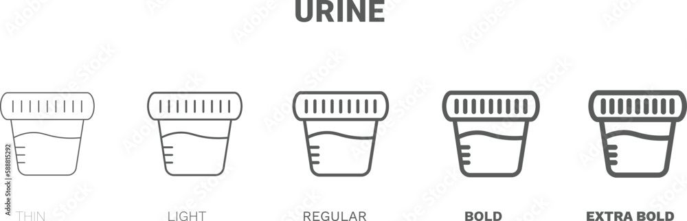 Vetor de urine icon. Thin, regular, bold and more style urine icon from ...