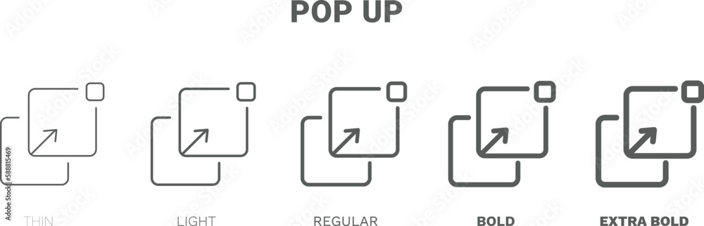 pop up icon. Thin, regular, bold and more style pop up icon from ...
