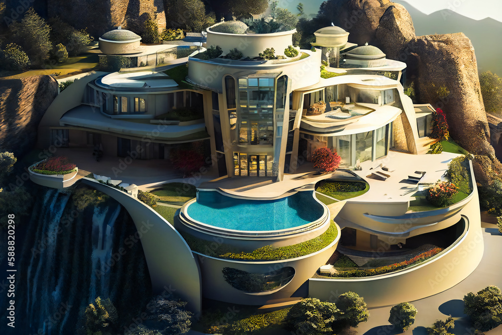 Luxurious Residence. The Most Expensive Home in the World. Generative ...
