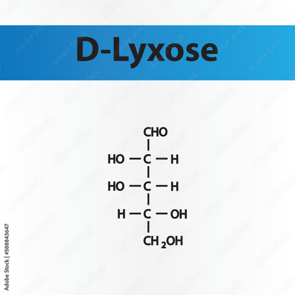 Straight chain form chemical structure of D-Lyxose sugar. Scientific ...