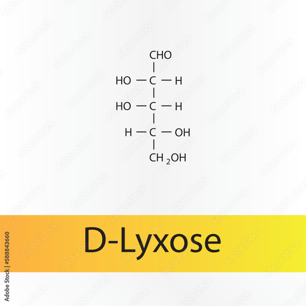 Straight chain form chemical structure of D-Lyxose sugar. Scientific ...