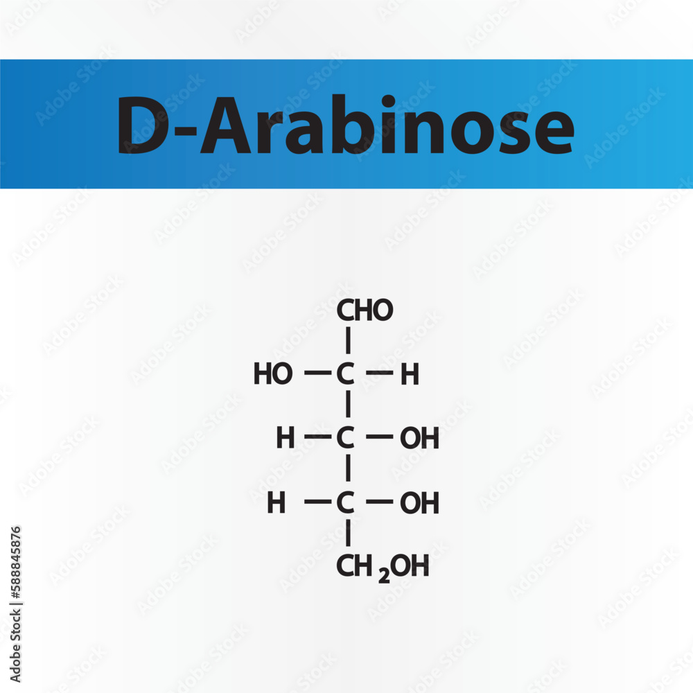 Straight chain form chemical structure of D-Arabinose sugar. Scientific ...