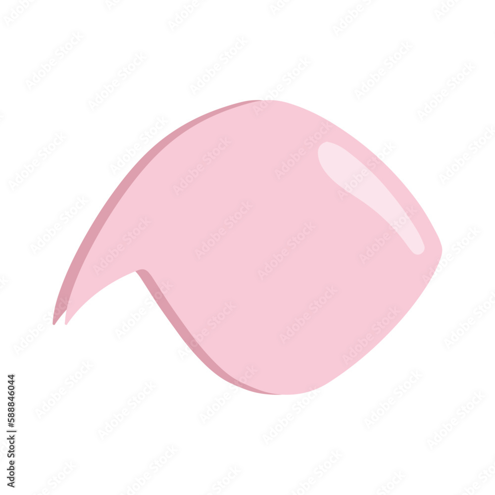 Pink cloud-message. Pop-up message bubbles. Isolated vector message ...