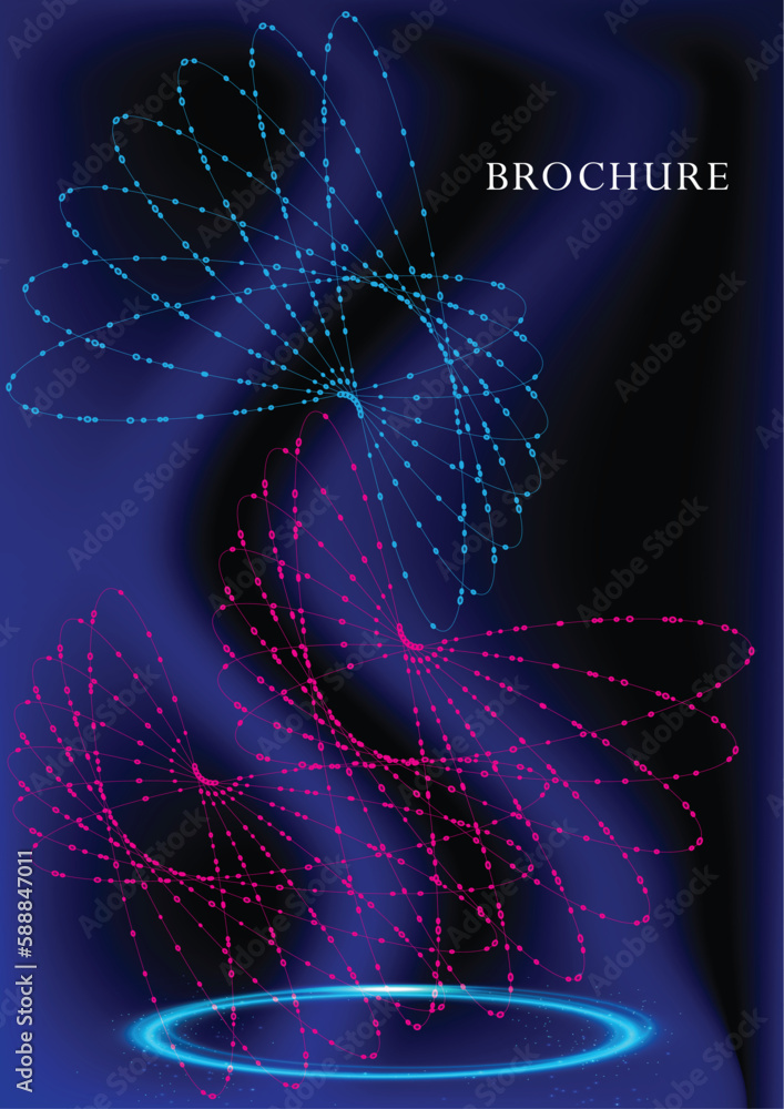 Abstract vector template in hi-tech style. Modern cover design using ...