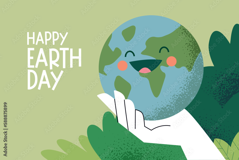 Earth day illustration. Ecology, environmental problems and ...