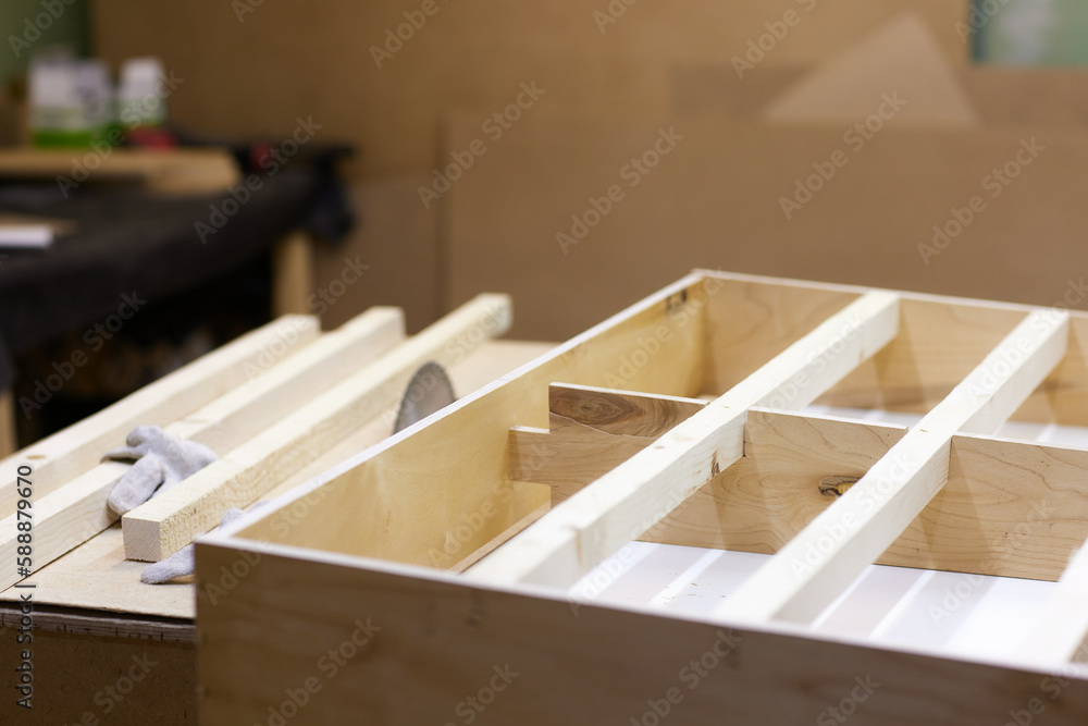 carpentry element with a texture. furniture manufacturing. joinery work ...