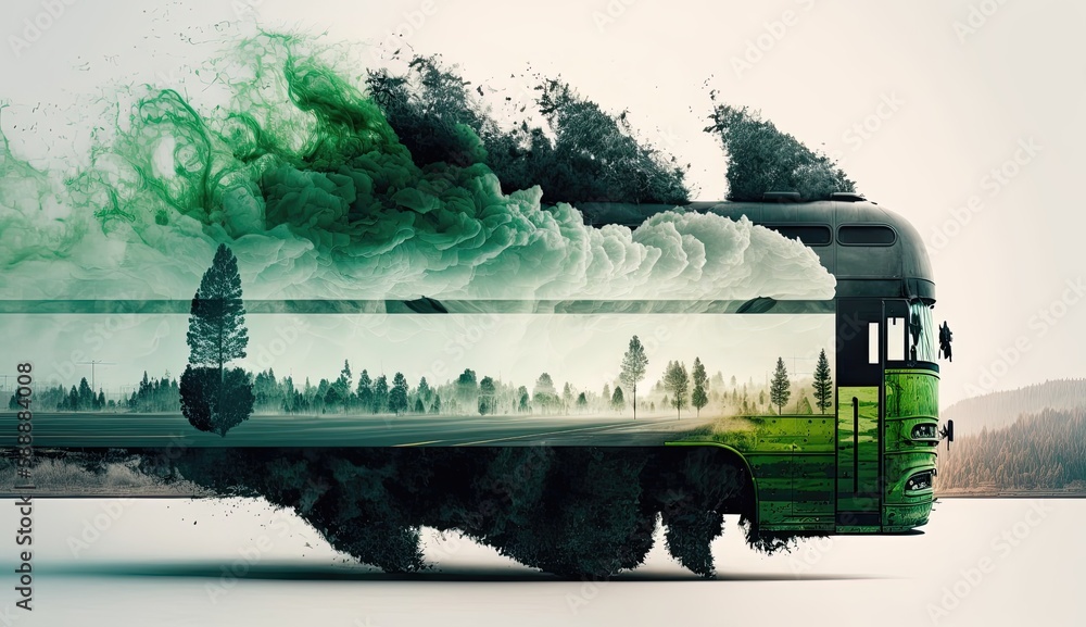 Double exposure photography captures the beauty of clean air and a ...