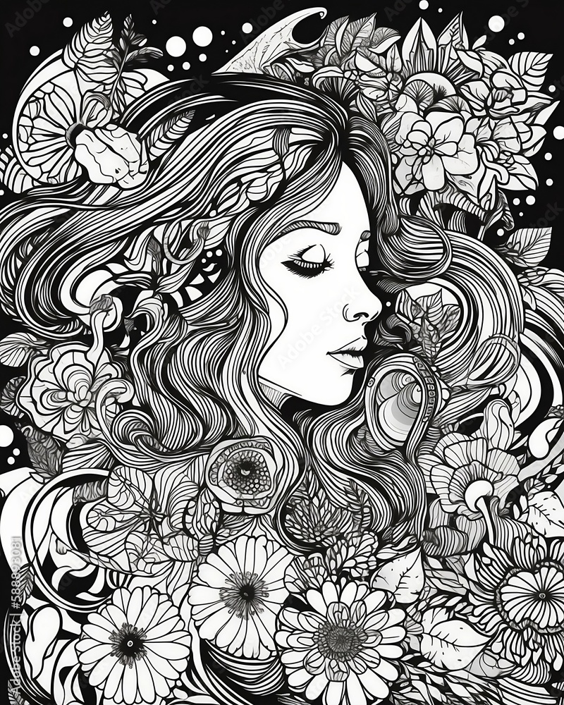 Funny Patterns For Coloring Book on White Background, colouring pages ...