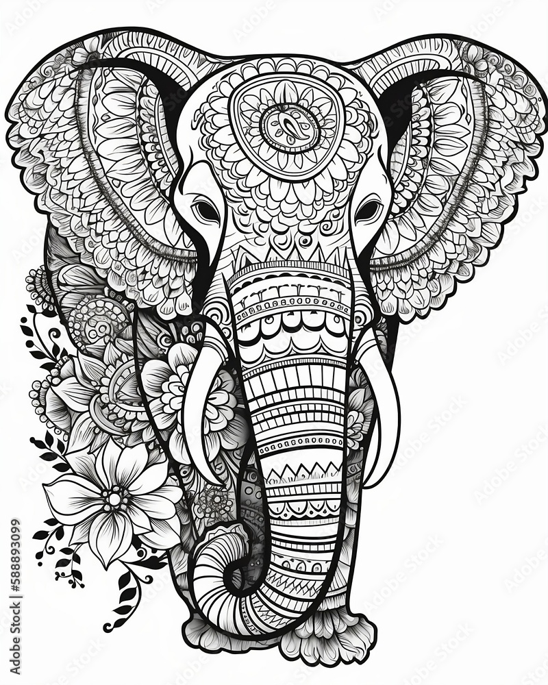 Funny Patterns For Coloring Book on White Background, colouring pages ...