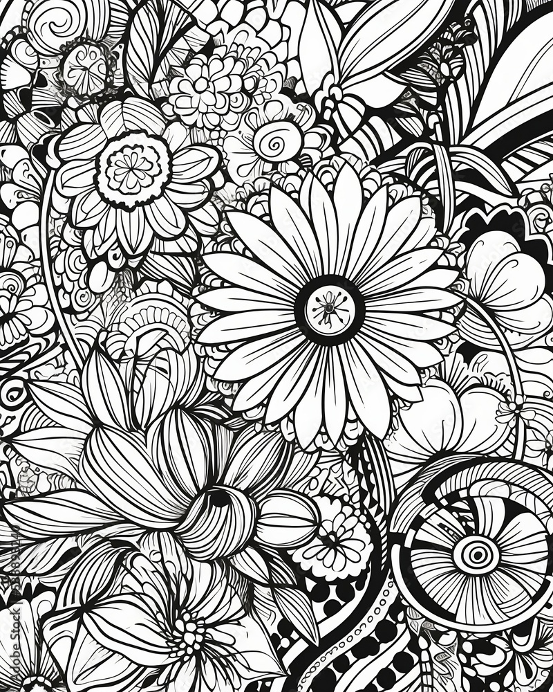 Funny Patterns For Coloring Book on White Background, colouring pages ...