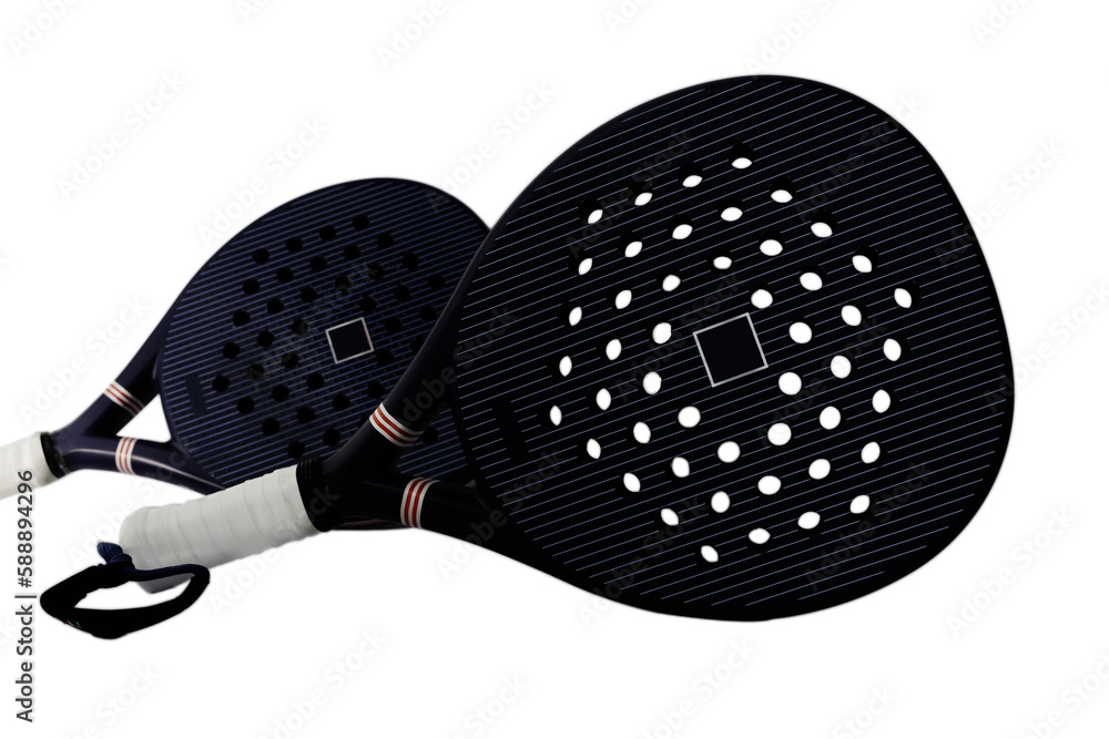 blue professional paddle tennis rackets isolated on transparent ...