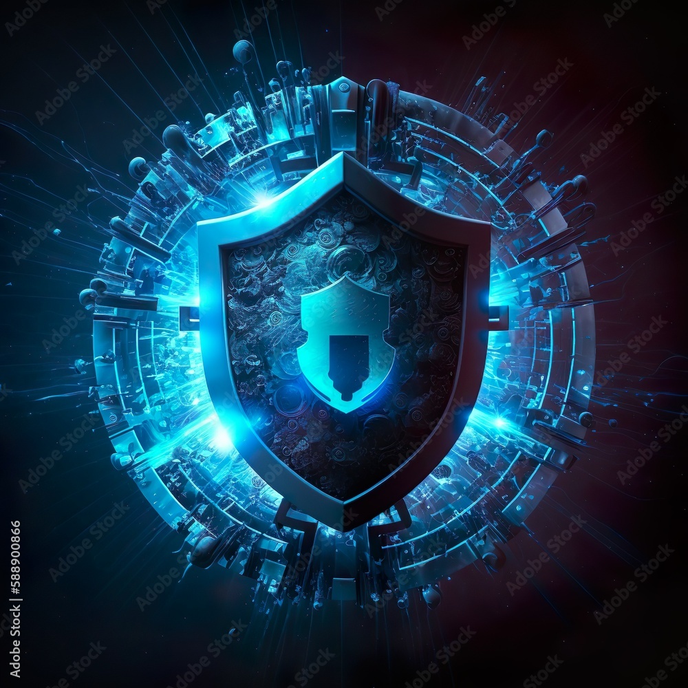 banner showing a sybmol of internet security, email security, ncryption ...