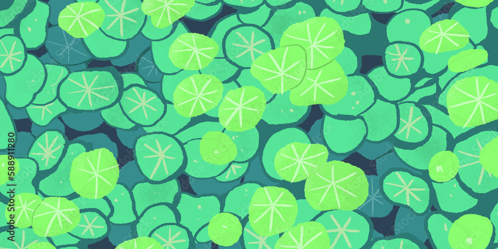 Lotus view from top illustration. Perfect for art, postcards, cards ...