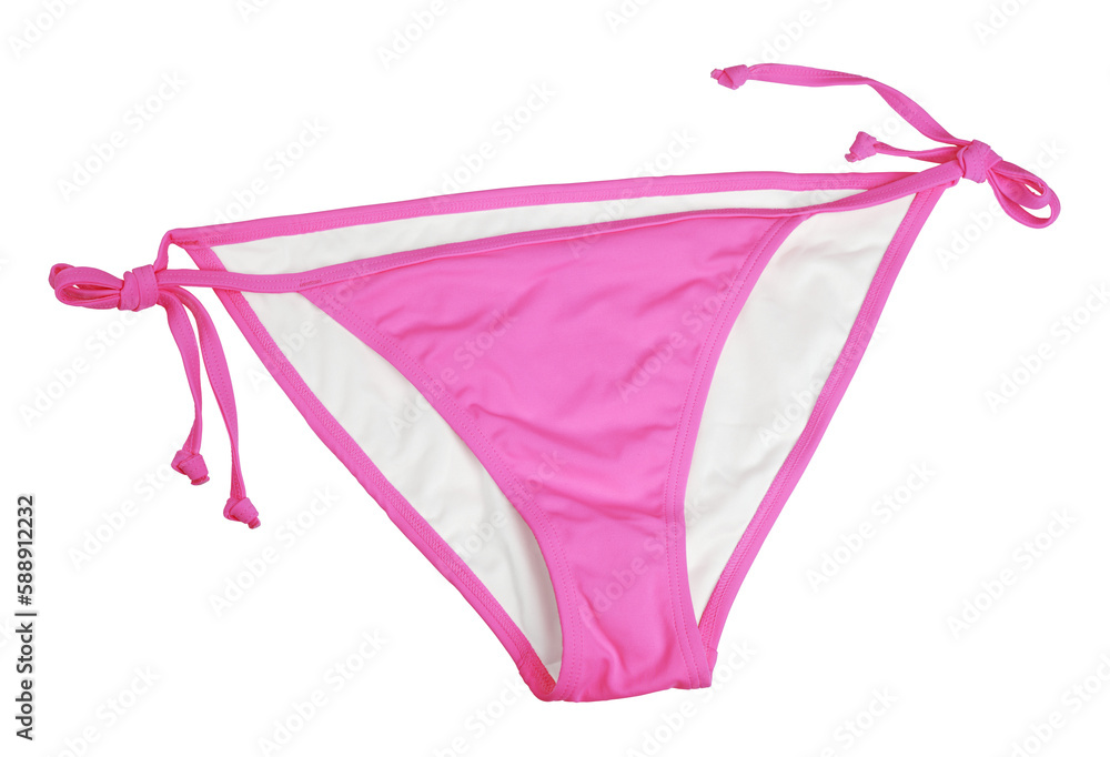 Pink Bikini bottom isolated on transparent background Stock Photo ...