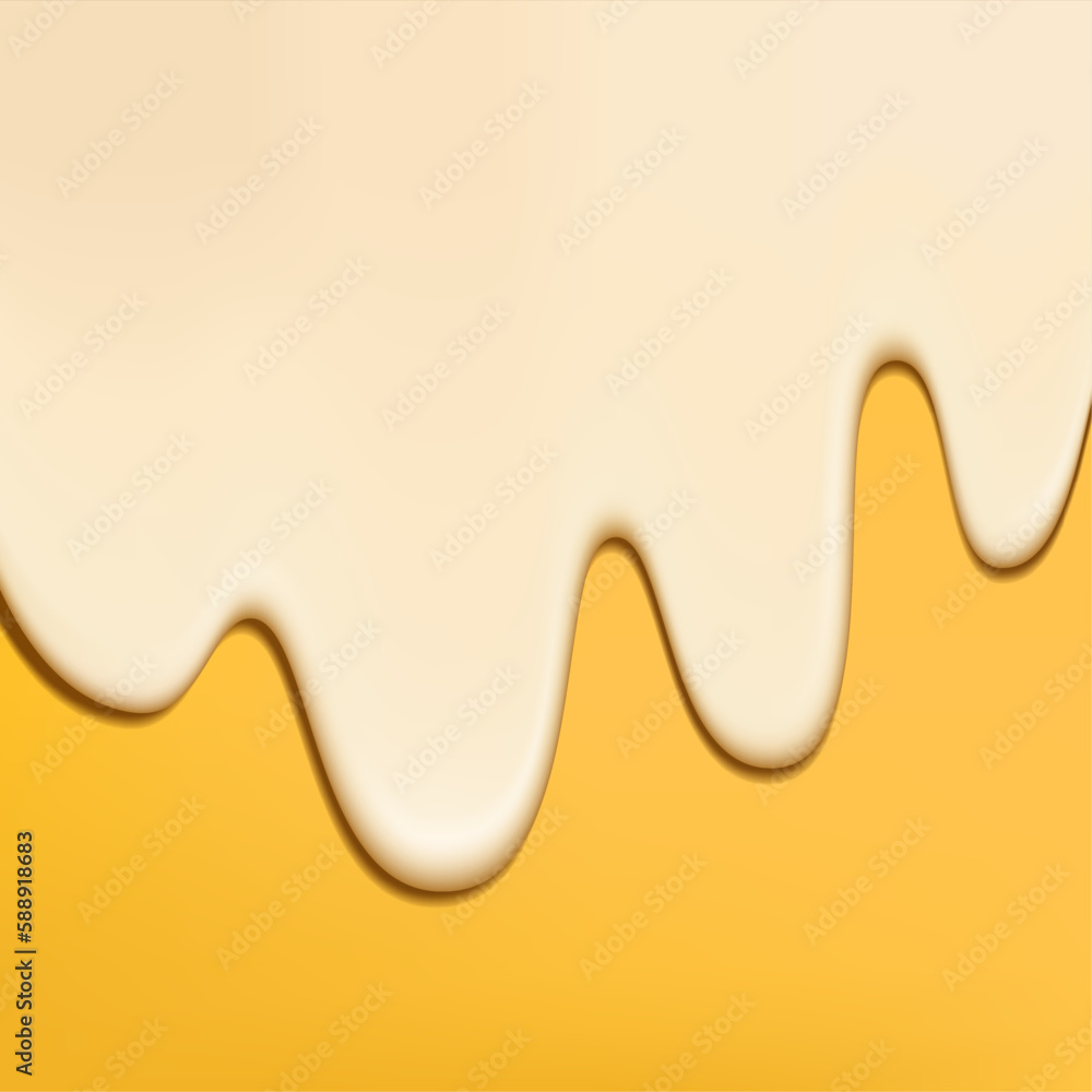 Vector Realistic Dripping Dripping Cheese or Sauce under sunlight 3D ...