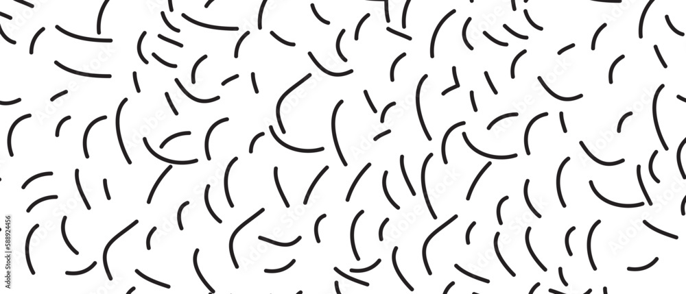 Black scribble line pattern on white background. Hand drawn lines ...