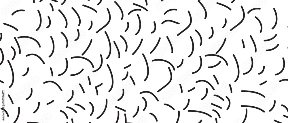 Black scribble line pattern on white background. Hand drawn lines ...