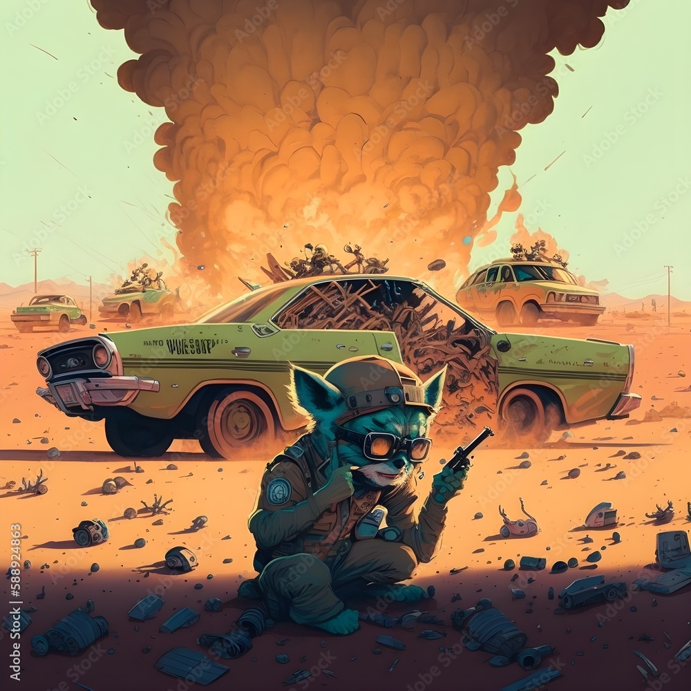 raccoons caousing police cars exploding hundreds of cars destroyed ...