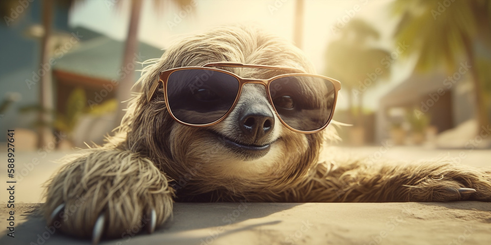 Sloth With Sunglasses