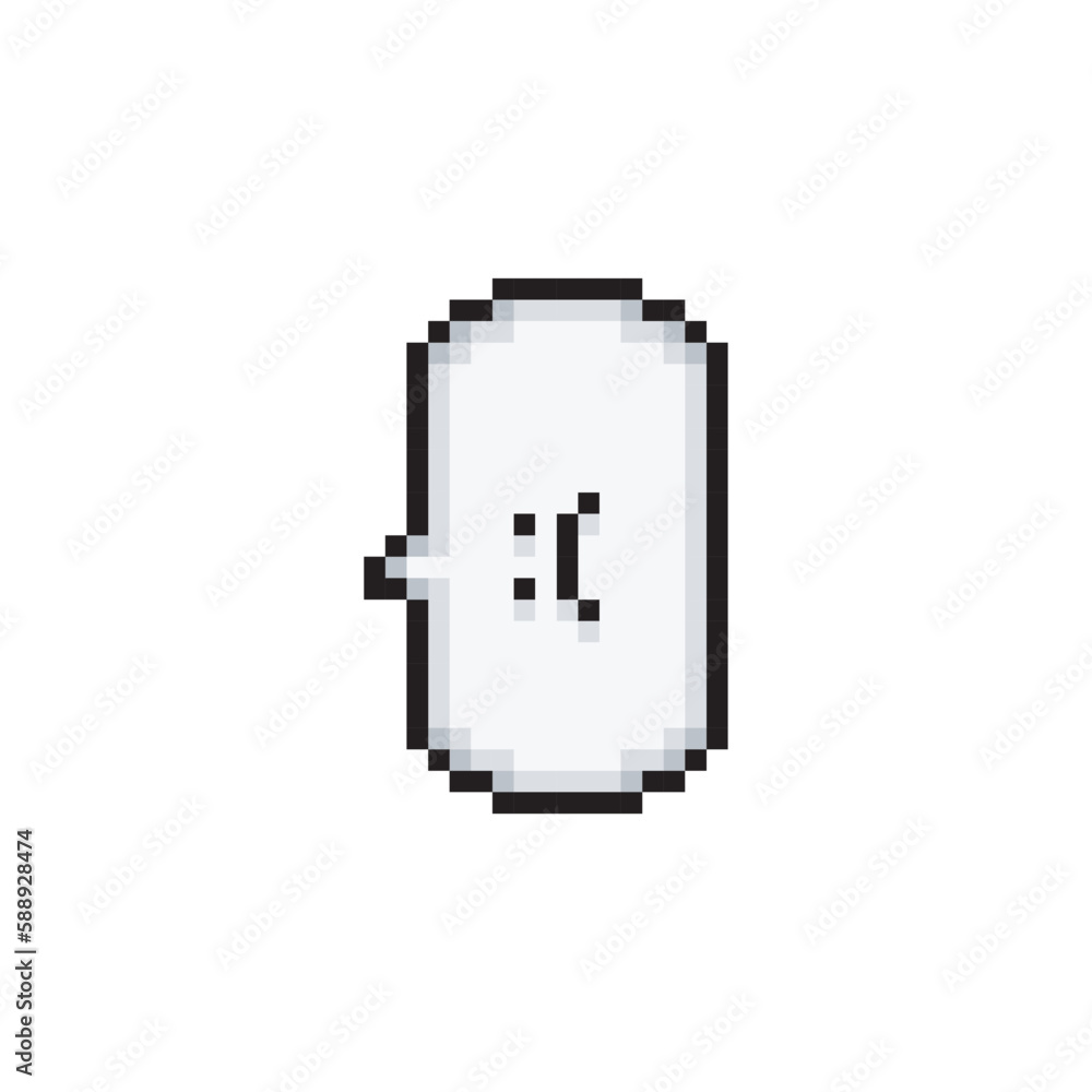 Sad Face Pixel Art