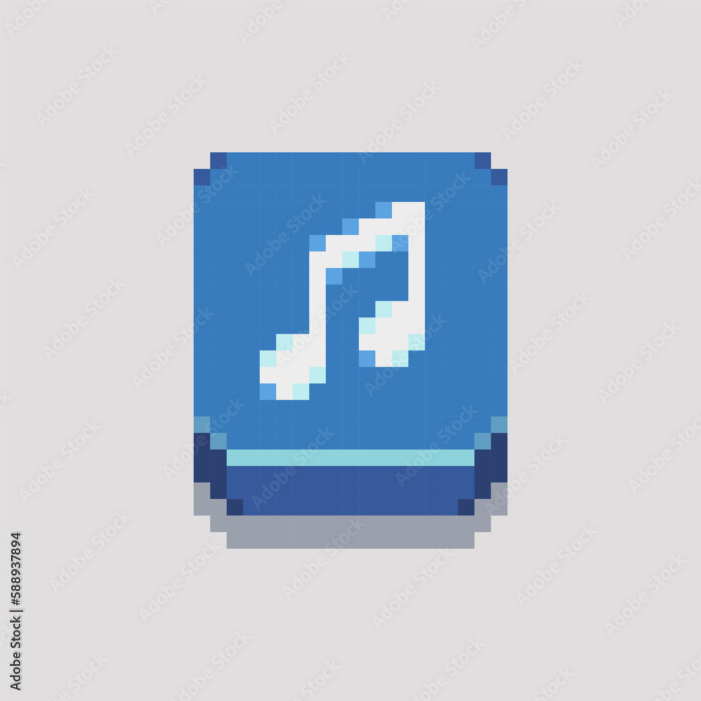 Pixel art illustration music icon. Pixelated music. Music icon ...