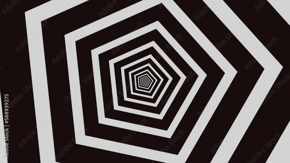 Pentagon Tunnel Seamless Infinite Looping Animation Abstract Background ...