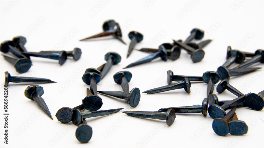 clavos tachuela de hierro , Tachuela Pavonada para tapicería Stock ...