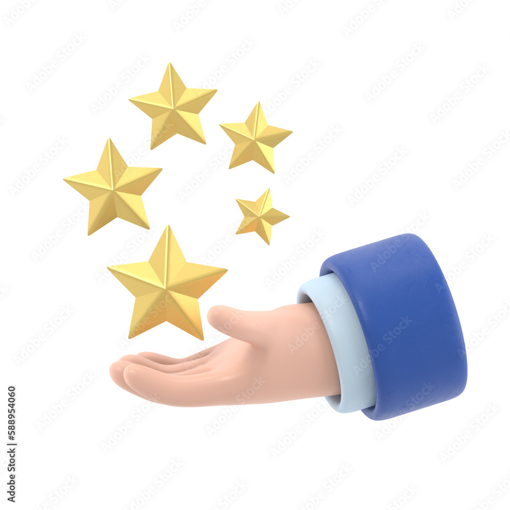 Transparent Backgrounds Mock-up.3d review icon. gold positive customer ...