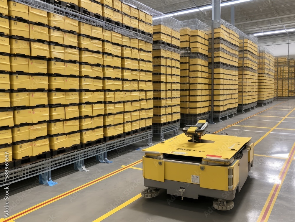 Robot Forklift efficiently sorting hundreds of parcels per hour( AGV ...