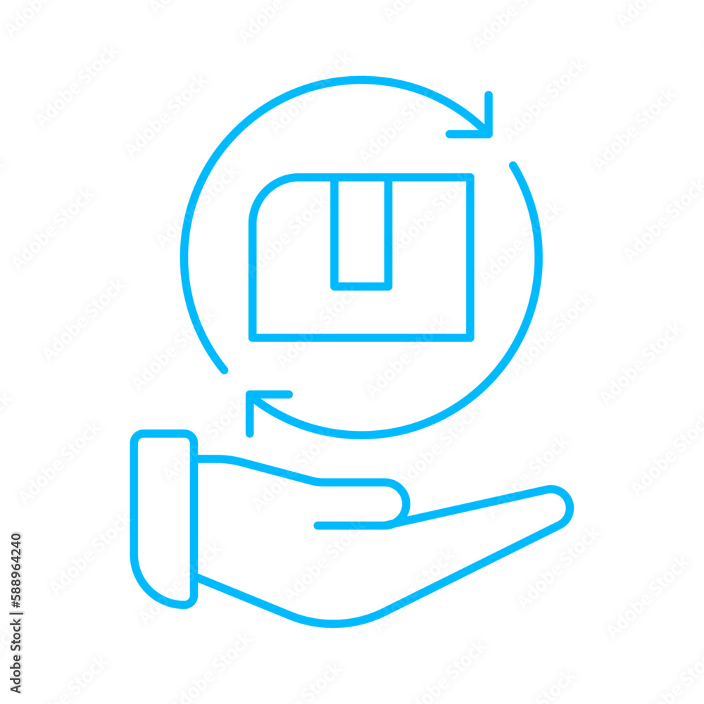 Trade icon with blue outline style. business, financial, chart, money ...