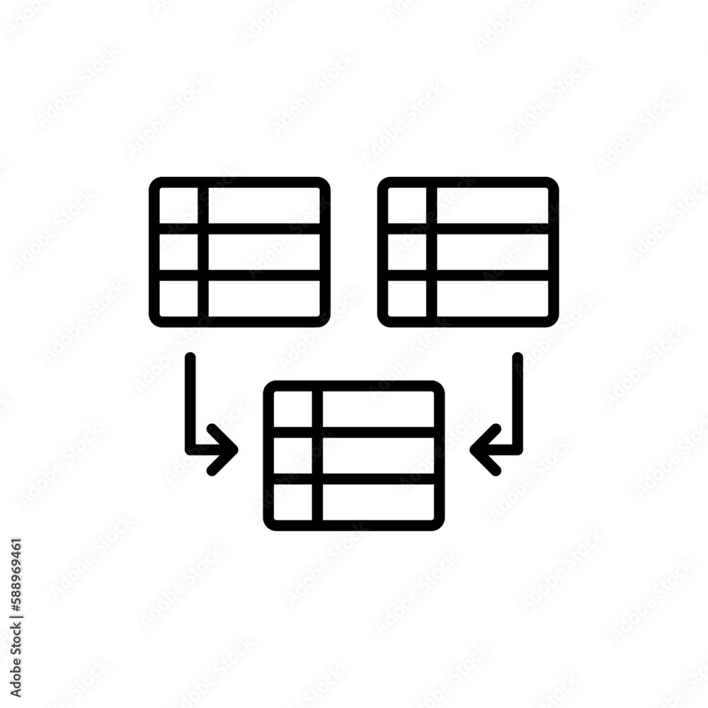 Data model icon with black outline style. advertising, payment, girl ...