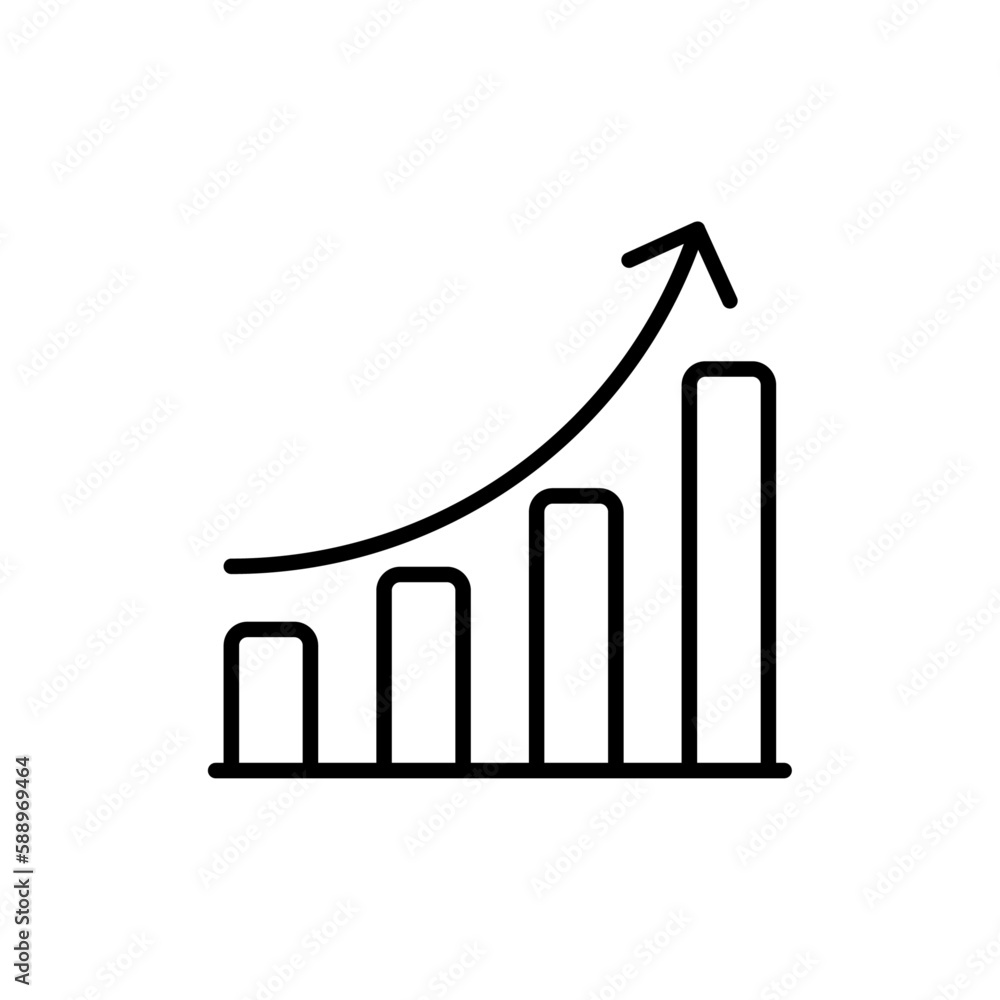 Vetor de Data driven icon with black outline style. advertising ...