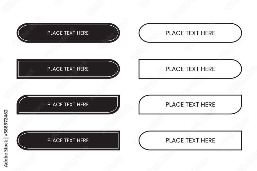 black and white lower third for icon design and title text Stock Vector ...