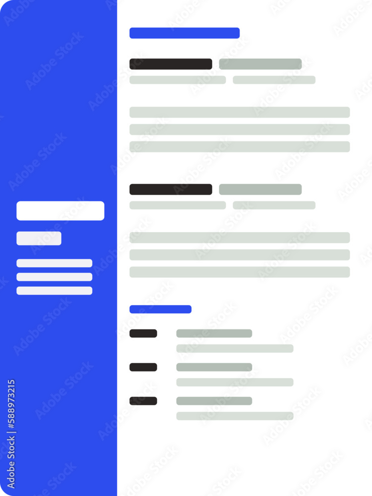 curriculum vitae vector, element, illustration Stock Vector | Adobe Stock